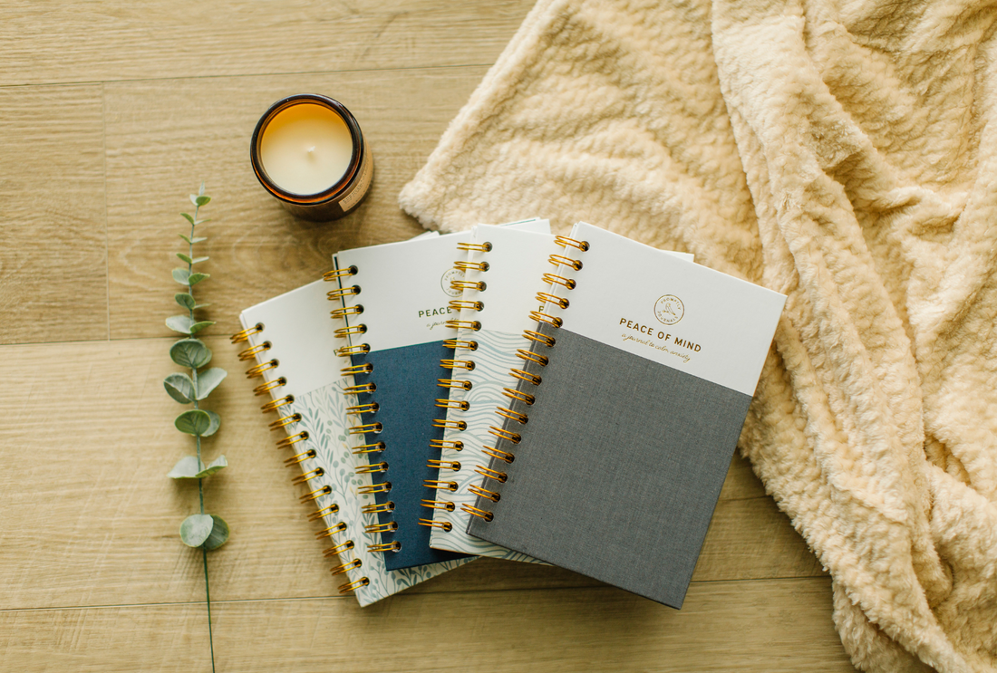 Peace of Mind: A Journal to Calm Anxiety (Aquamarine) – Promptly Journals