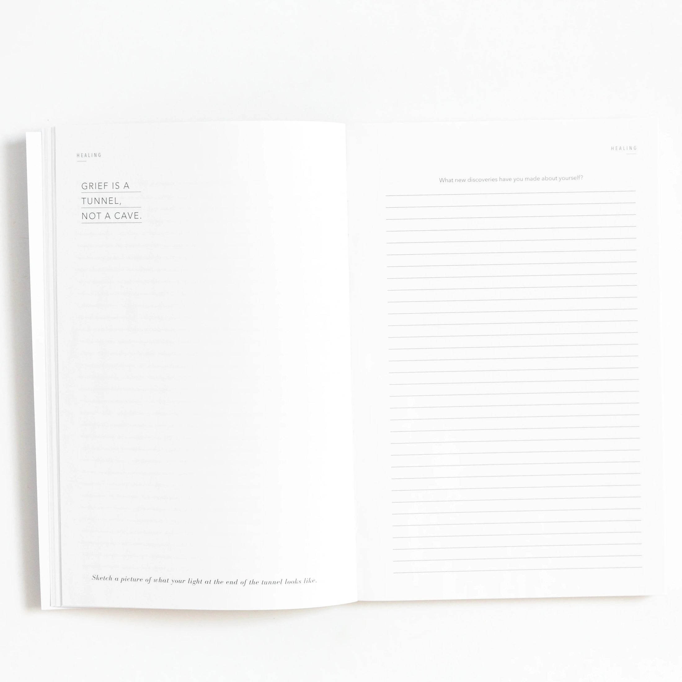 My Grief Journal: A Healing Journey (Wheat) – Promptly Journals