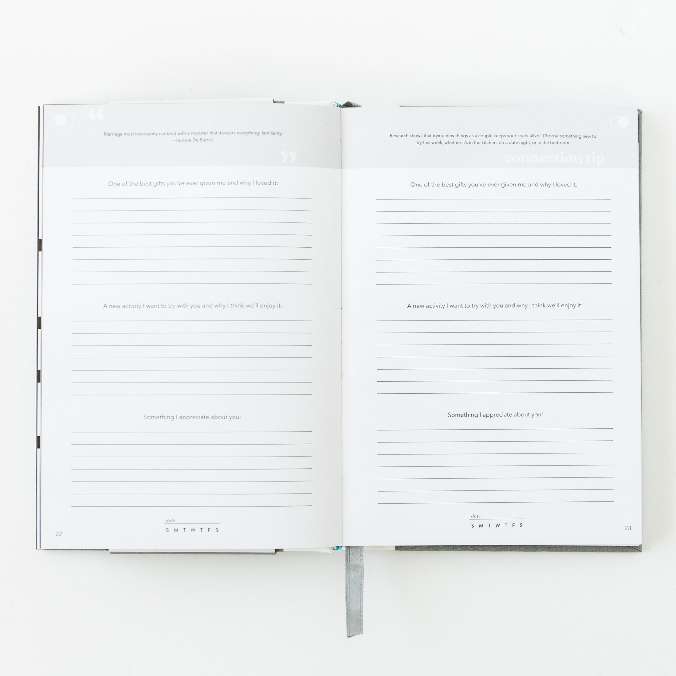 Our Connection Journal: 52 Weeks of Exploration for Two (Grey ...